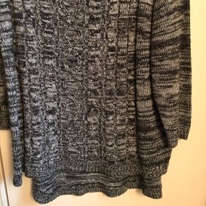 jason maxwell | Sweaters | 34 Sleeve Marled Gray Cable Sweater Womens ...